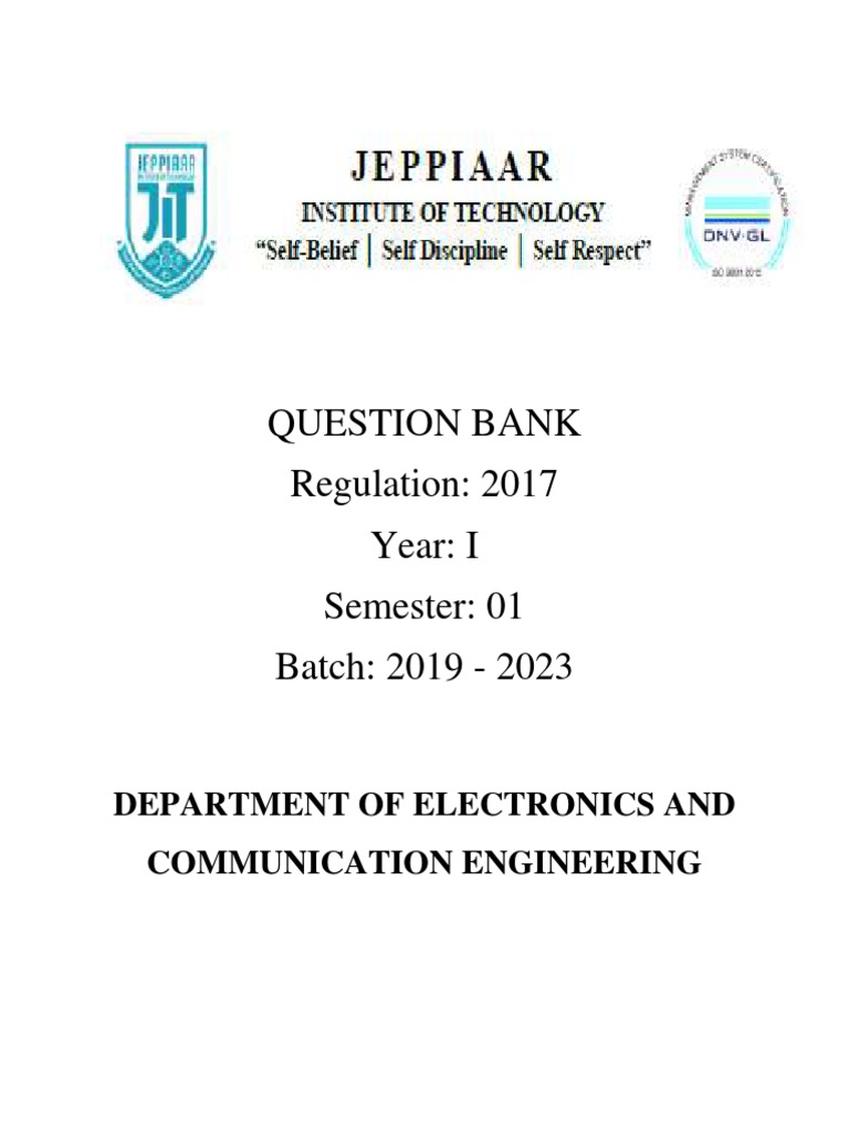 1st Sem ECE QB | PDF | Reading Comprehension | Learning
