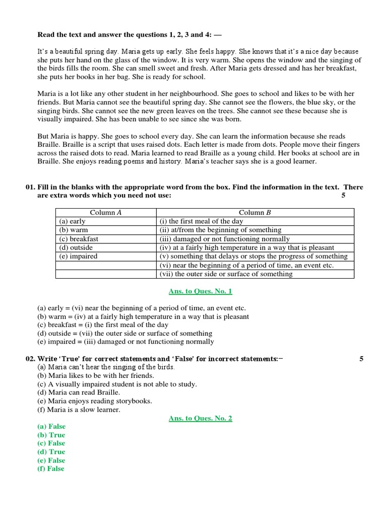 It's A Beautiful Spring Day 17, 19 | PDF | Visual Impairment | Cognition