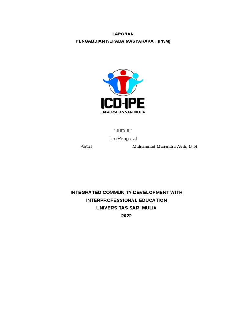 Laporan PKM Icd-Ipe Iii. | PDF