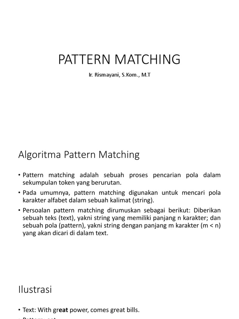 Pattern Matching | PDF