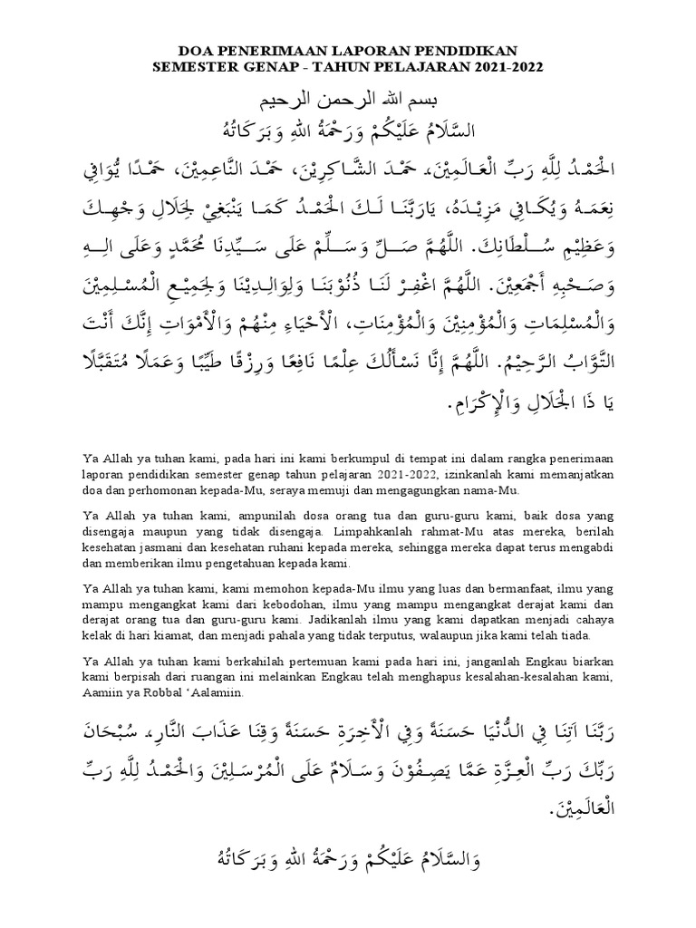 Doa Acara | PDF