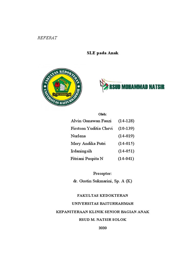 SLE pada Anak: Diagnosis dan Penanganan | PDF