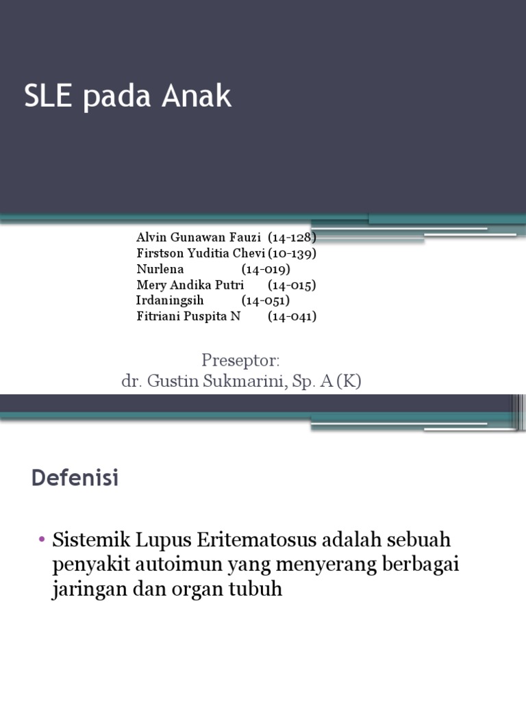 SLE Pada Anak | PDF