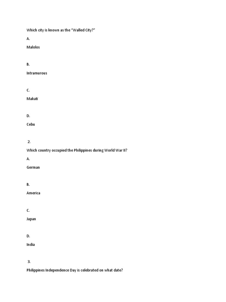 Filipino Quiz | PDF