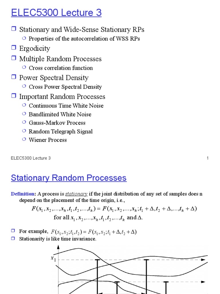 ELEC5300 Lecture3 2020 | Download Free PDF | Stationary Process | Autocorrelation