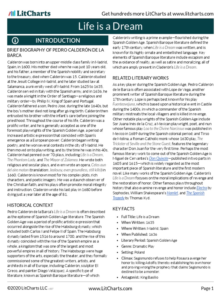 Life Is A Dream: Intr Oduction | PDF | Spanish Literature