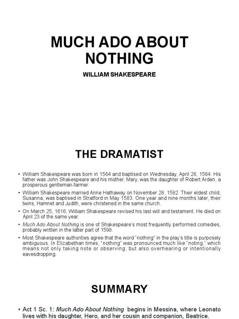 Much Ado About Nothing | PDF | Much Ado About Nothing | Plays