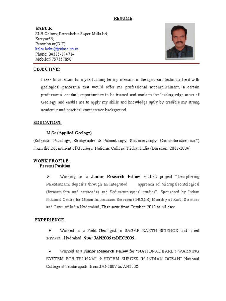 Resume | PDF | Geology | Geographic Information System