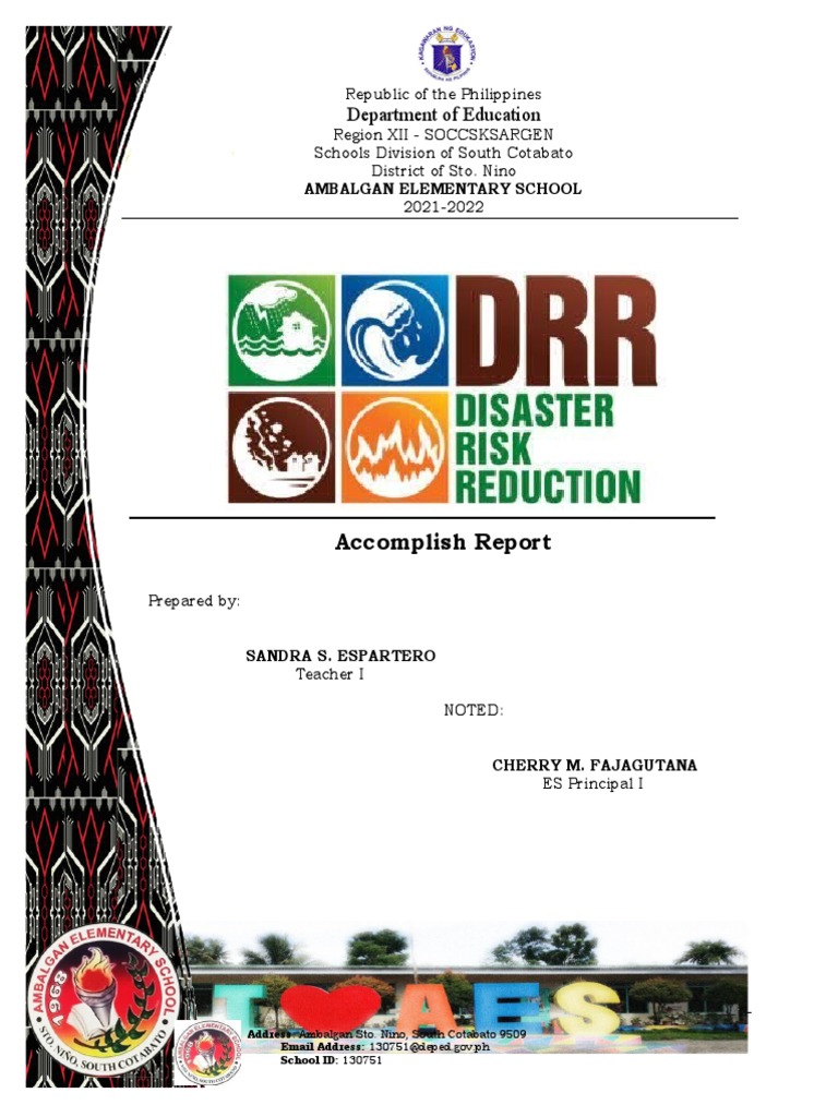 DRR Accomplishment Report 2021-2022 | PDF | Emergency Management ...