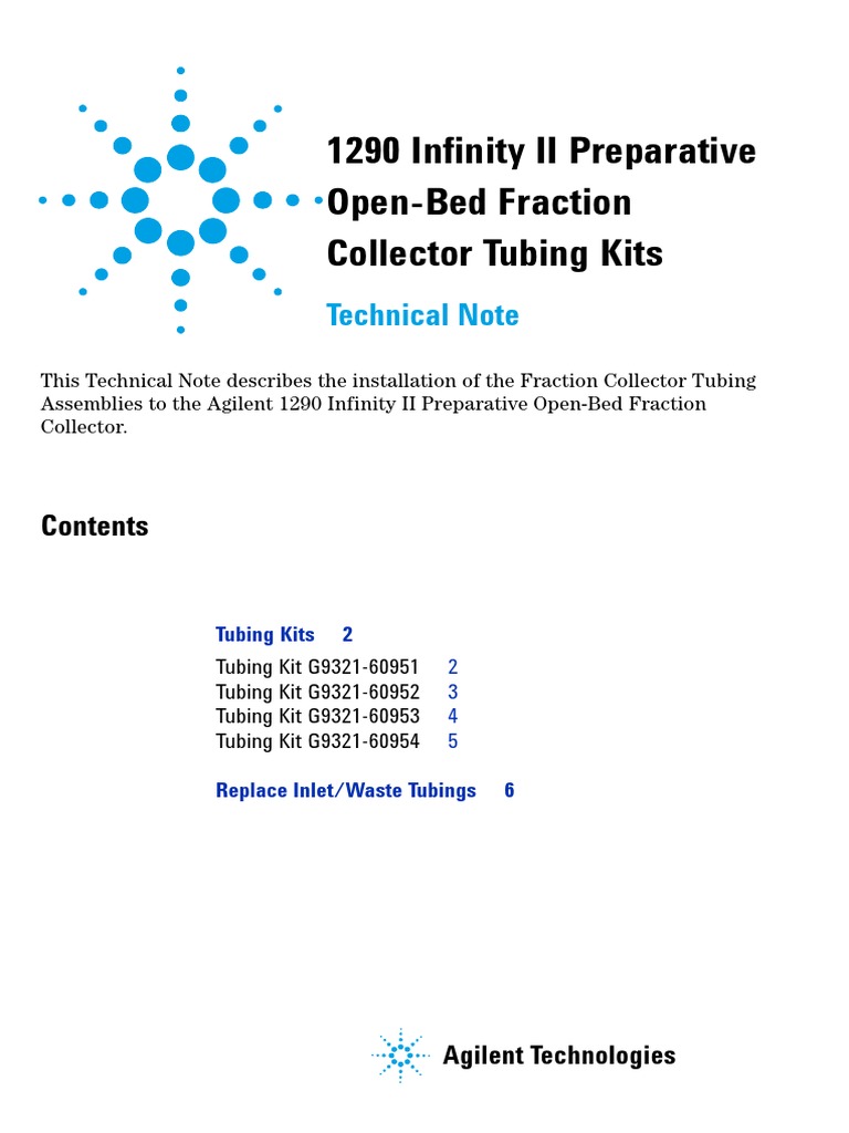 1290-Infinity-II PreparativeOpenBedFractionCollector TubingKit TN | PDF ...