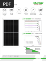 Waaree Mono PERC Module Datasheet | PDF | Solar Cell | Solar Power