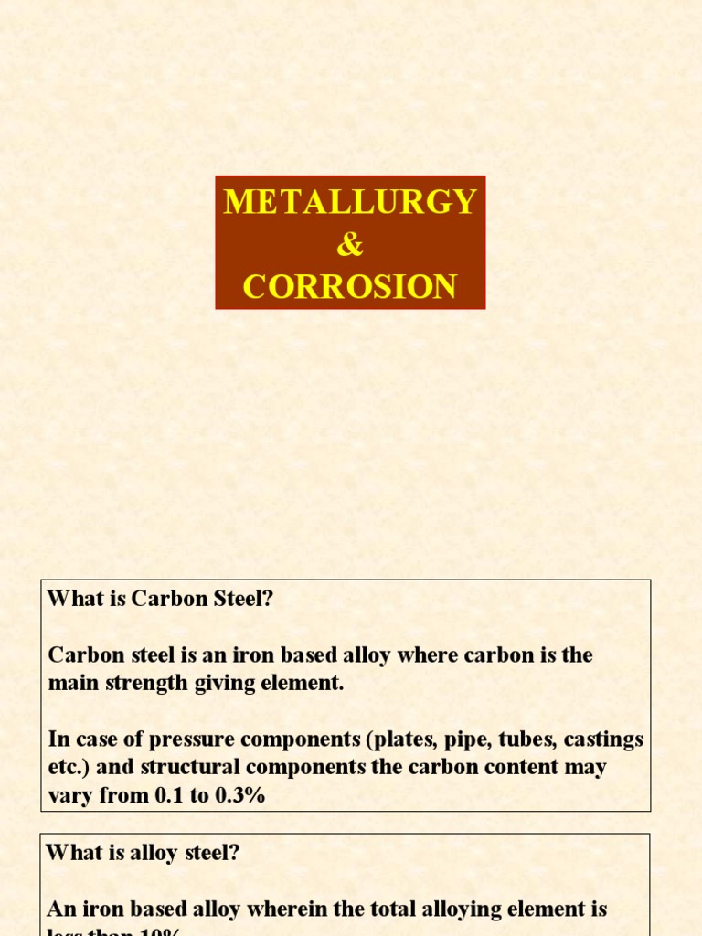 Metallurgy, Corrosion, CP System | Unduh gratis PDF | Corrosion | Stainless Steel