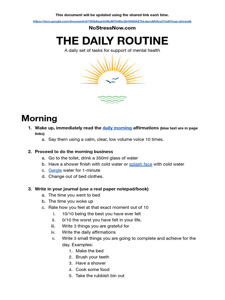 The Daily Routine | PDF | Vagus Nerve | Heart Rate