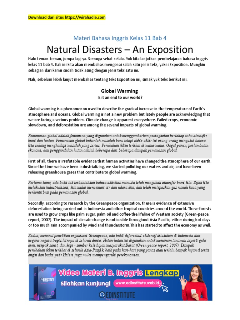 Bab 4 - Natural Disasters - An Exposition | PDF