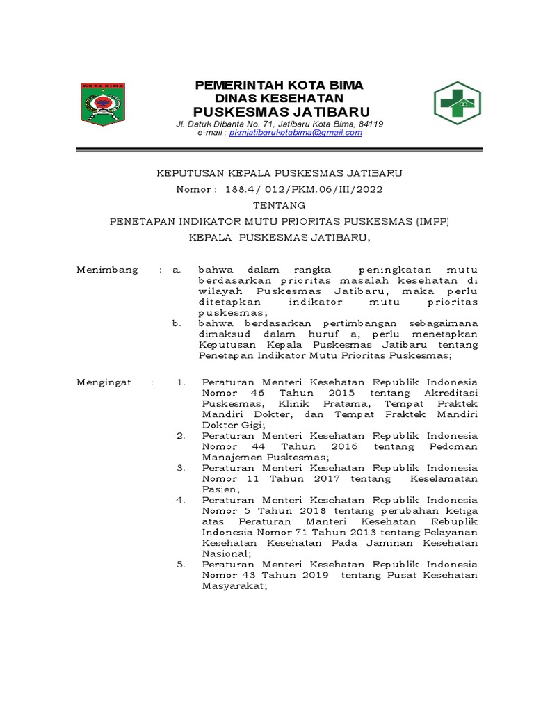 SK Penetapan IMPP | PDF