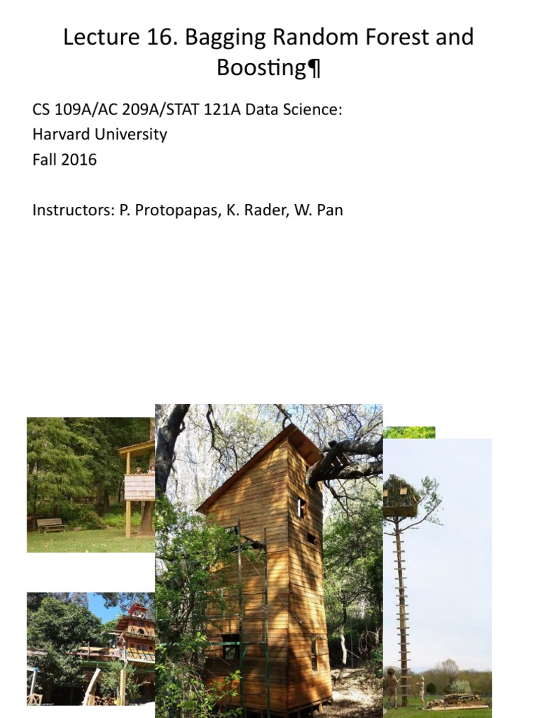 CS109a Lecture16 Bagging RF Boosting | PDF | Variance | Bootstrapping ...