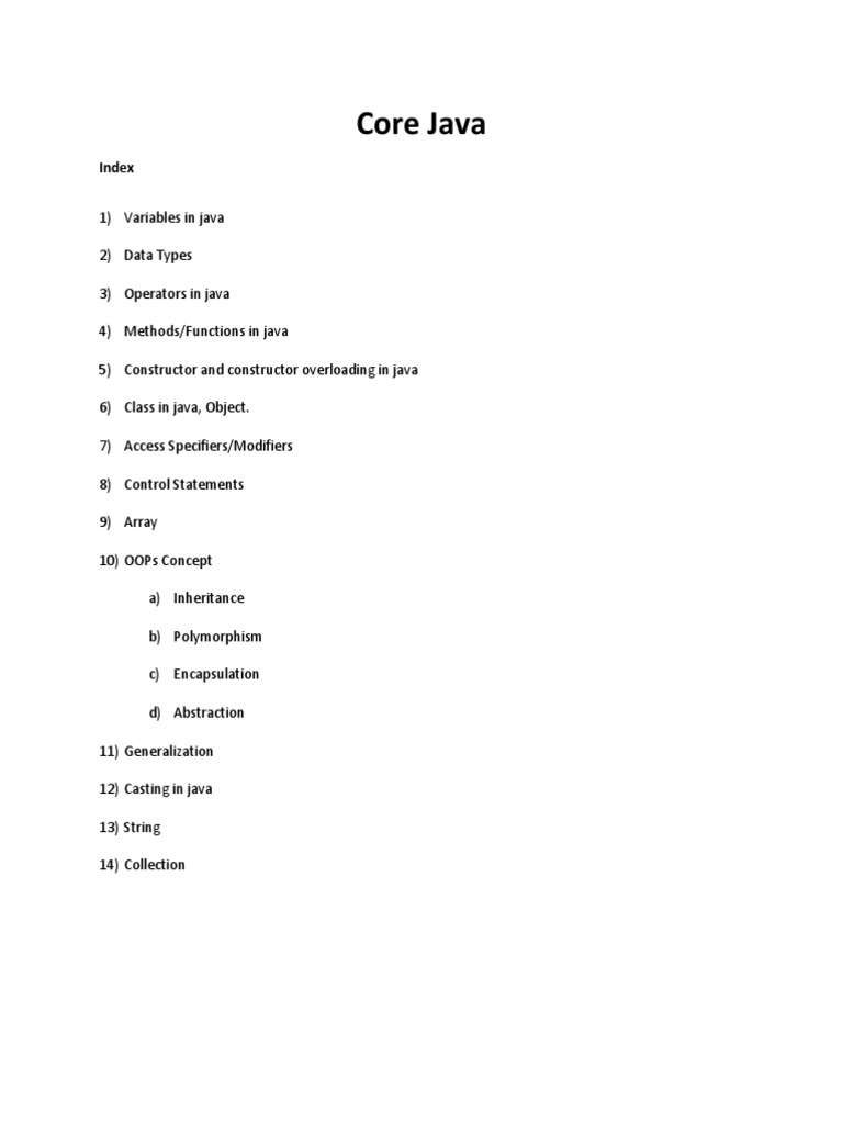 Core Java | PDF | Programming | Constructor (Object Oriented Programming) Core Java | PDF | Programming | Constructor (Object Oriented Programming)