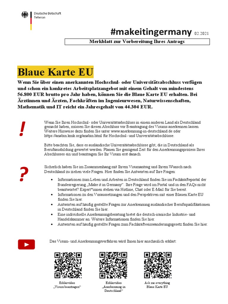 Blaue Karte Eu Data | PDF