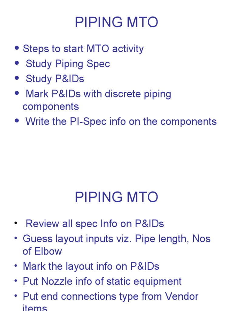 Piping Mto | PDF