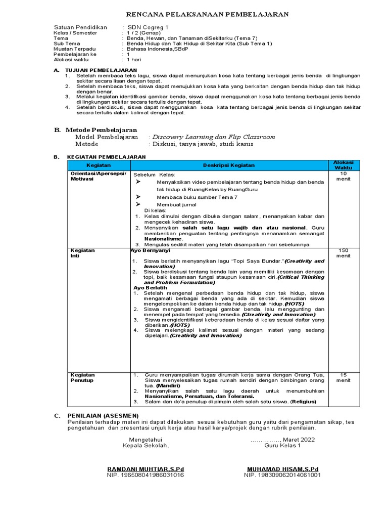 Model Pembelajaran: Discovery Learning Dan Flip Classroom Metode ...