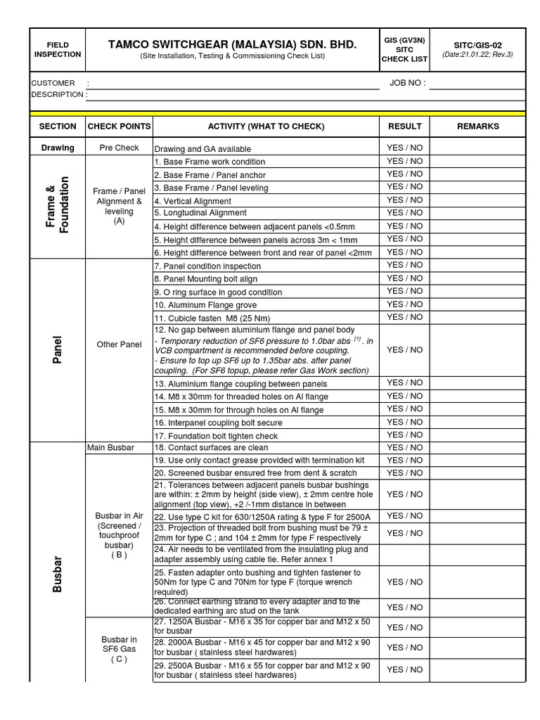 Tamco Switchgear (Malaysia) Sdn. BHD.: SITC/GIS-02 | PDF | Electricity ...