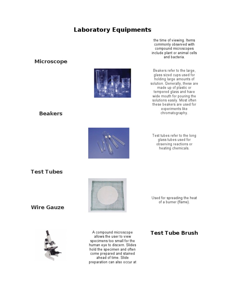 Laboratory Equipments | PDF