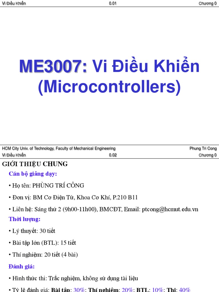 Ch.00 Gioi Thieu Mon Hoc | PDF