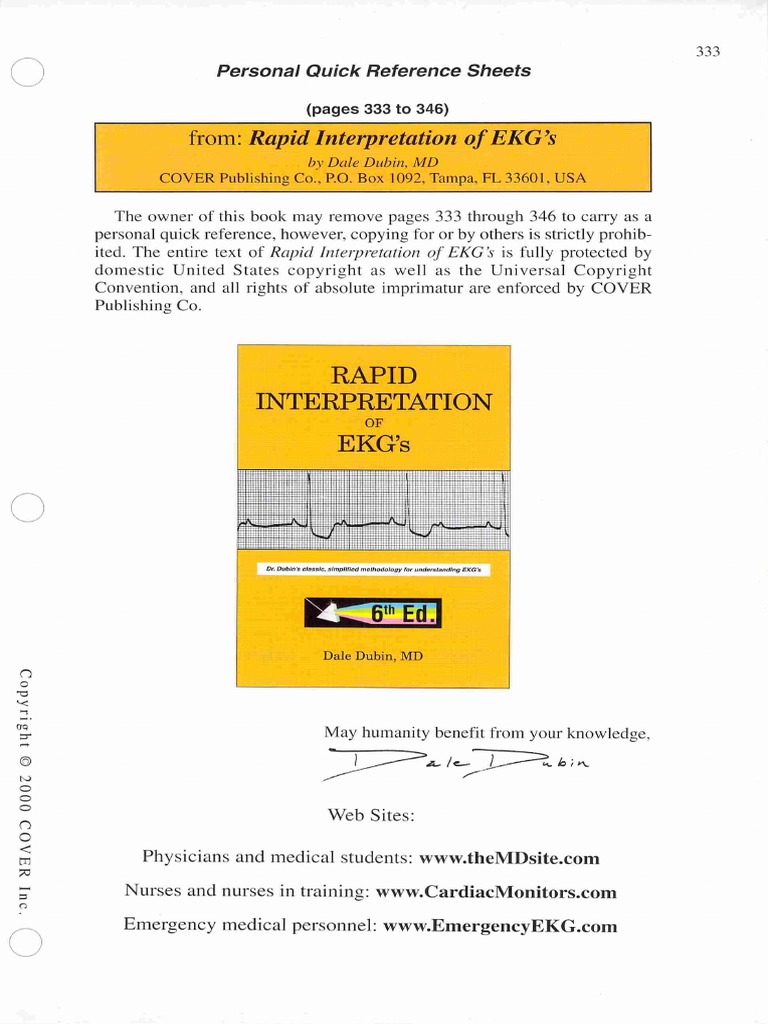 Quick-Reference-Sheets | PDF | Electrocardiography | Artificial Cardiac ...