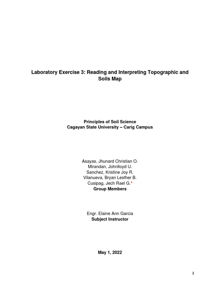 Lab Exercise 3 SoilScie Group4 | PDF | Map | Cartography