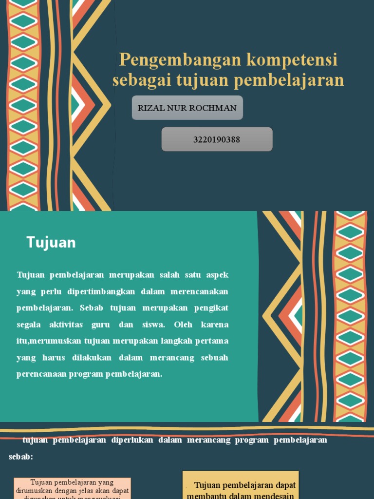 RIZAL NUR ROCHMAN Pengembangan Kompetensi Sebagai Tujuan Pembelajaran | PDF