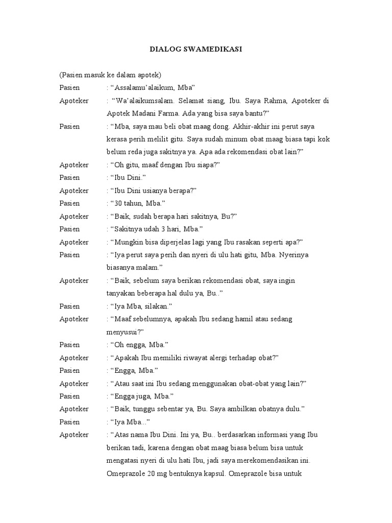 Dialog Swamedikasi | PDF