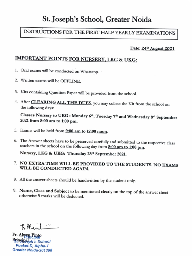 First Half Yearly Date Sheet (Pre - Primary) | PDF | Schools ...