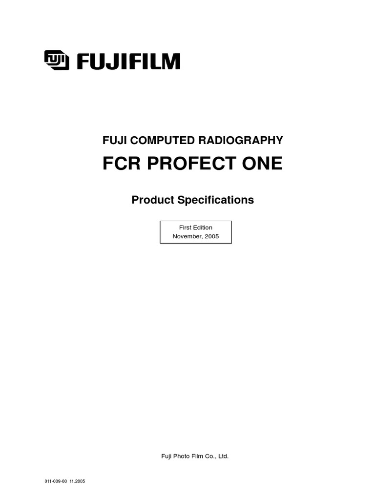 FCR Profect One: Fuji Computed Radiography | PDF | Radiography | Ct Scan