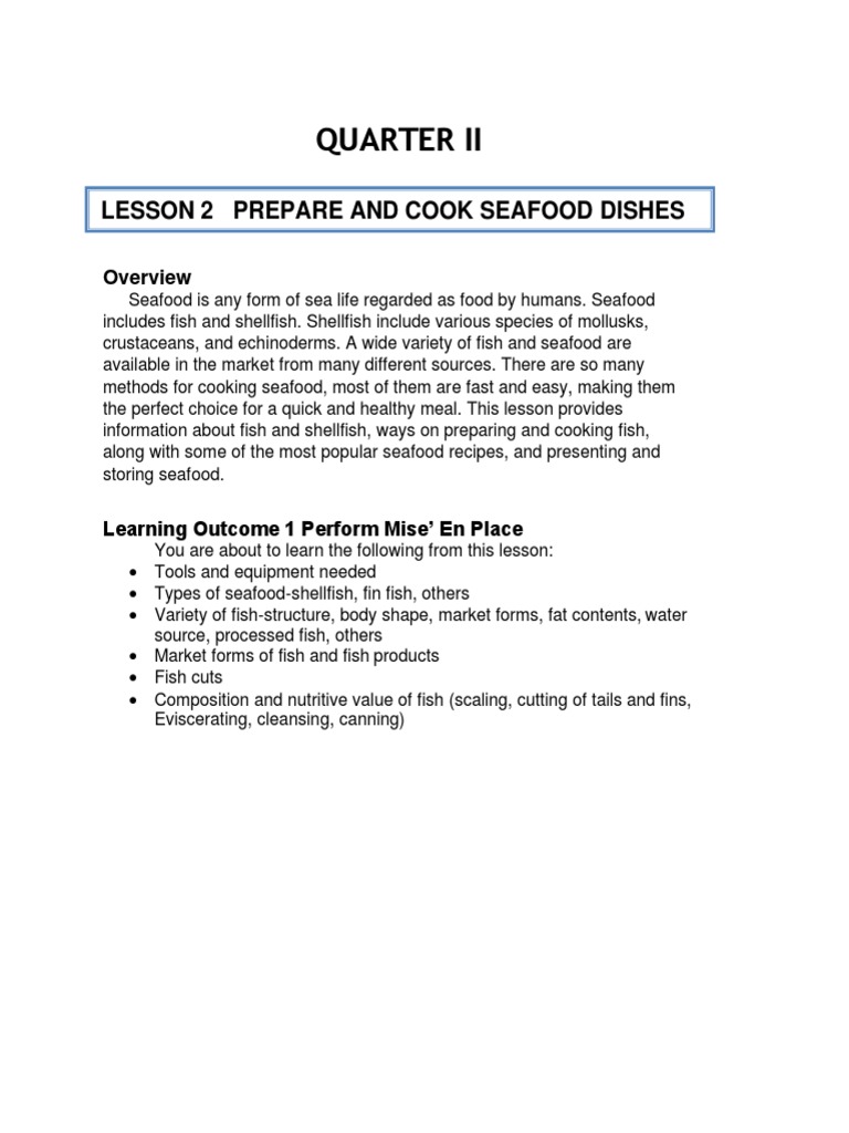 Seafood Preparation and Cooking Guide | PDF | Grilling | Seafood