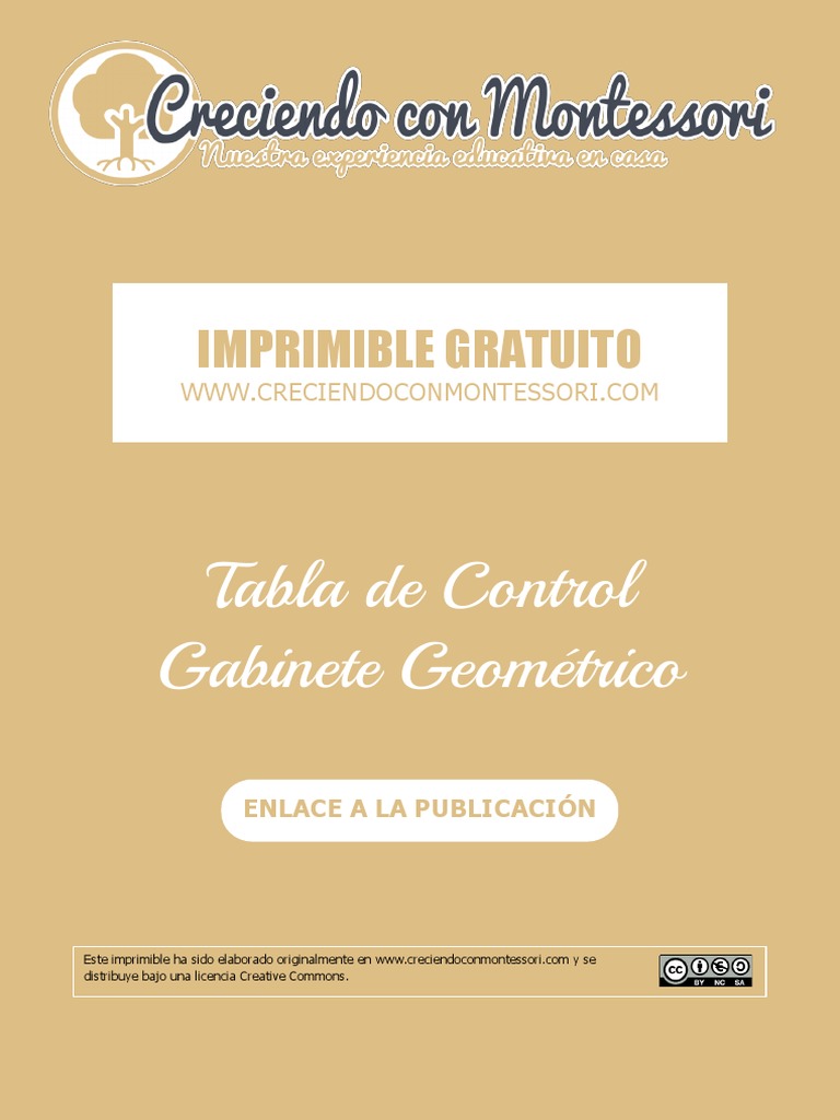 Imprimible Gabinete Geométrico Montessori | PDF