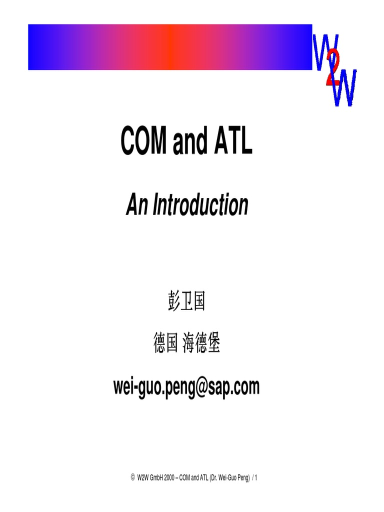 Com And Atl An Introduction Pdf Component Object Model Object Computer Science