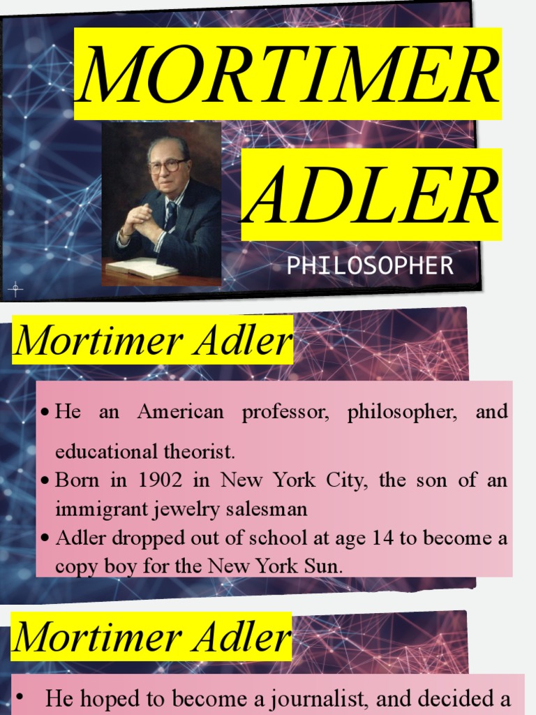 Mortimer Adler | PDF | Mortimer J. Adler | Cognition