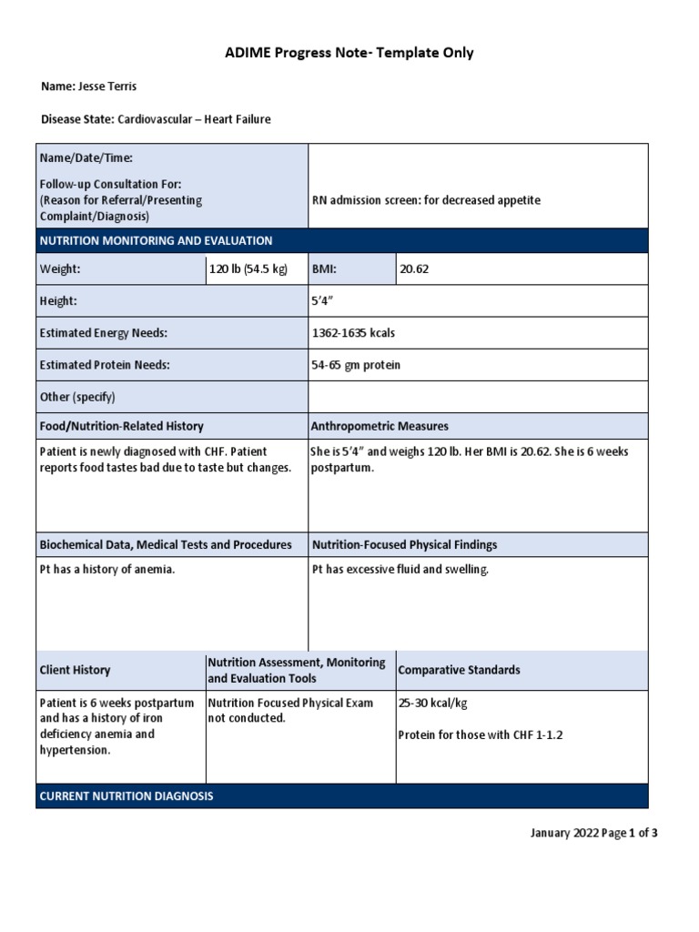 CHF Case Study | PDF | Heart Failure | Anemia