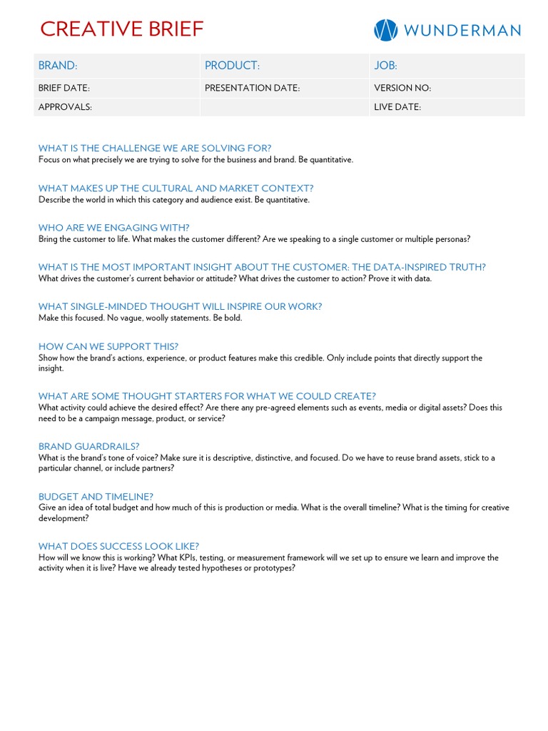 Creative Brief for Marketing Collision | PDF