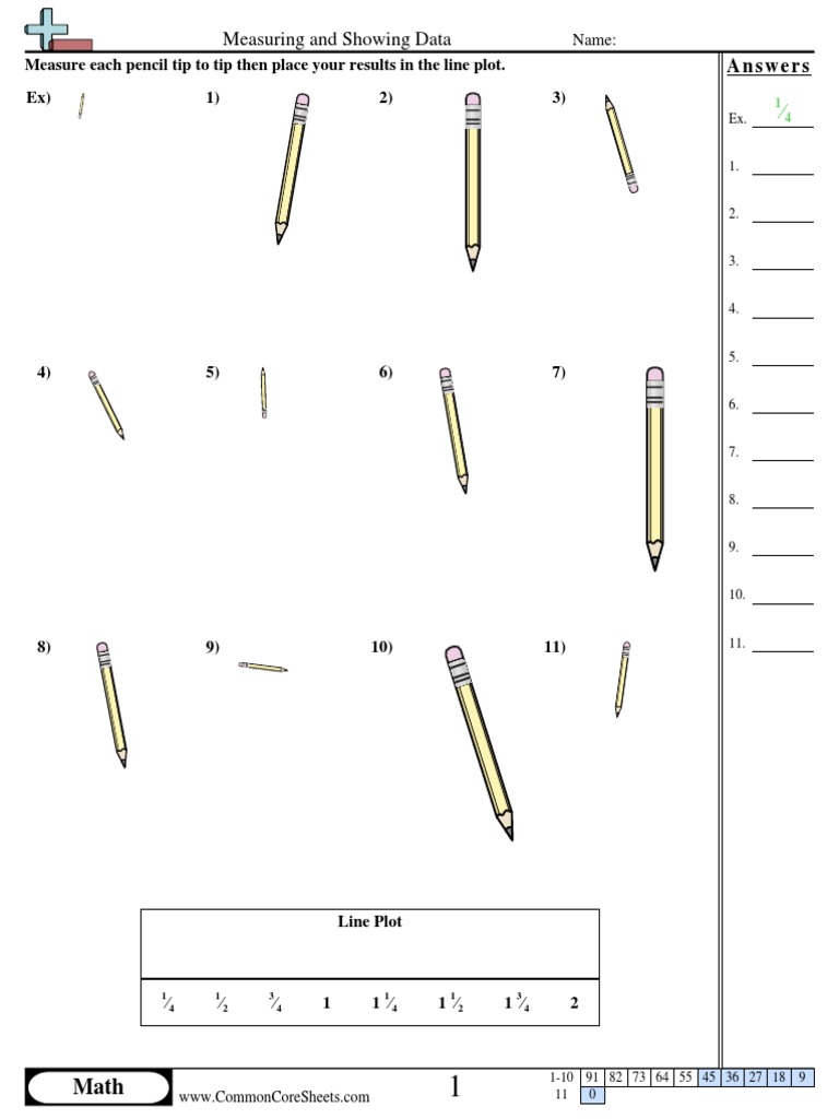 Measuring and Showing Data: Answer Key | PDF