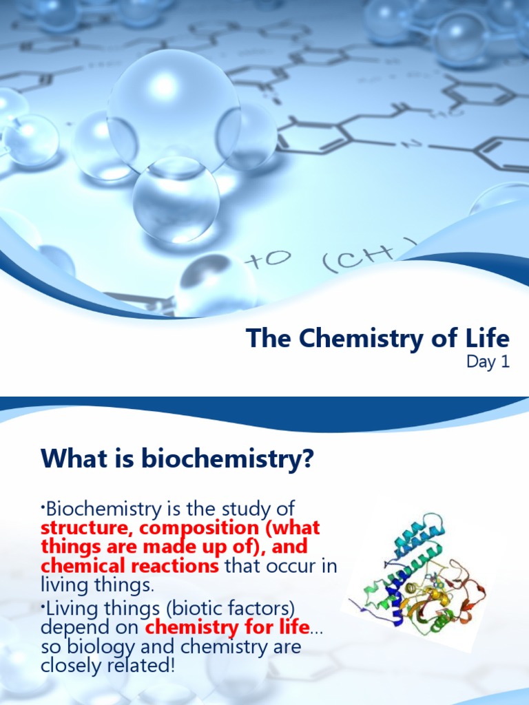 Chemistry of Life: Biochemistry Basics | PDF | Enzyme | Ion