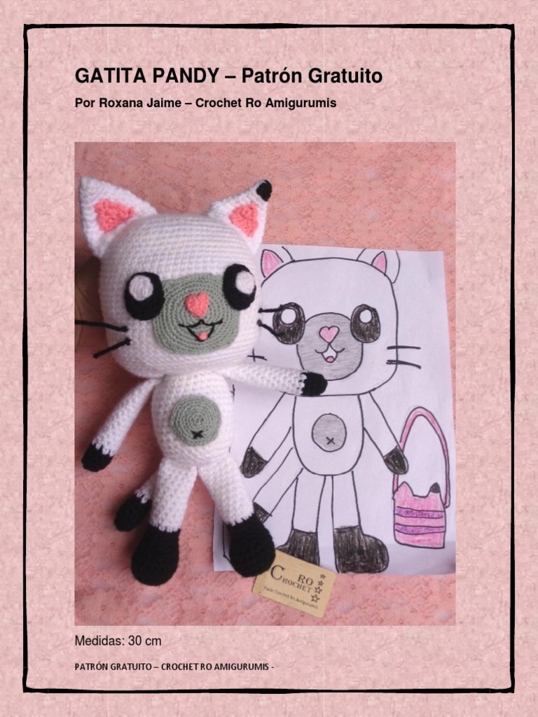 Patrón Gratis Gatita Pandy Amigurumi | PDF | Textiles
