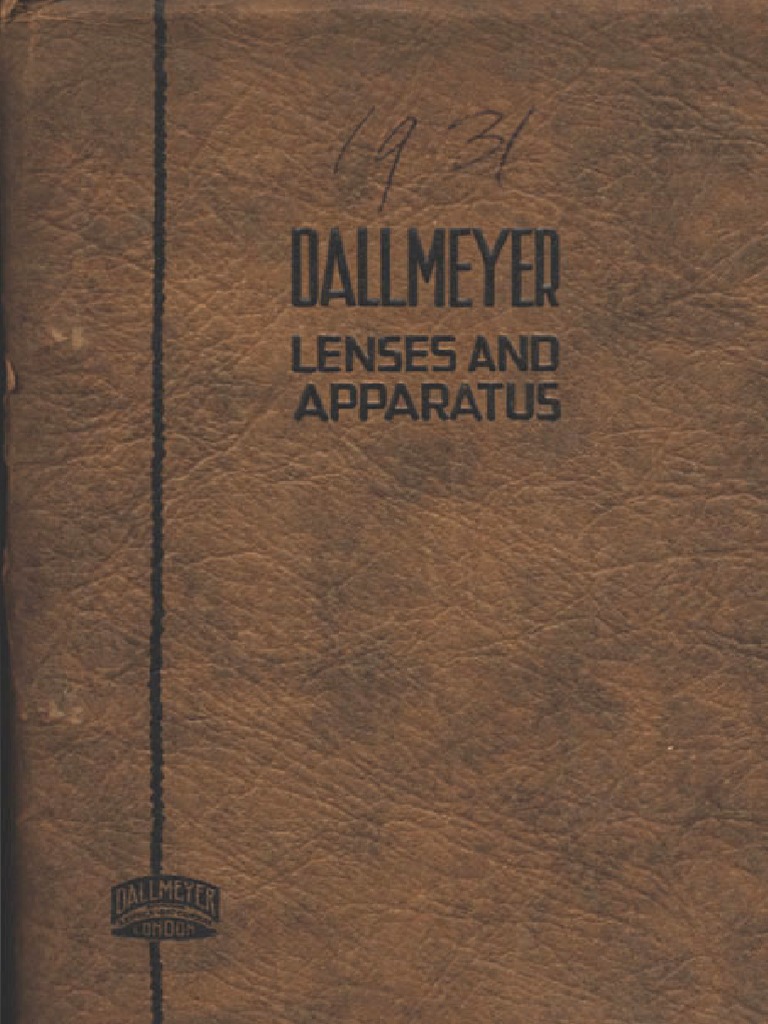 Dallmeyer Lenses Catalog | PDF
