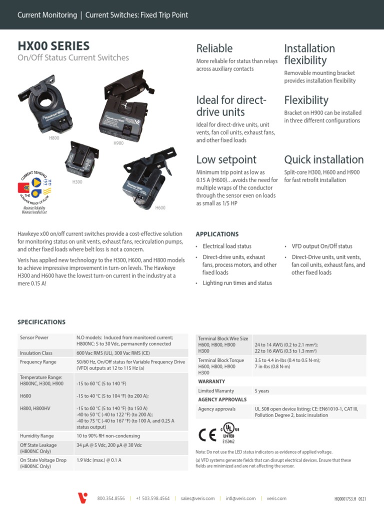 Current Switches H600 | PDF | Switch | Electrical Engineering