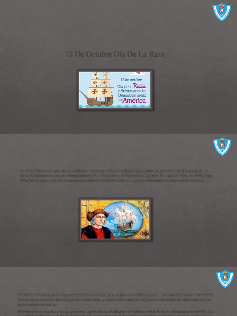 12 de Octubre Día de La Raza - PPTX Angely Padilla | PDF | America latina