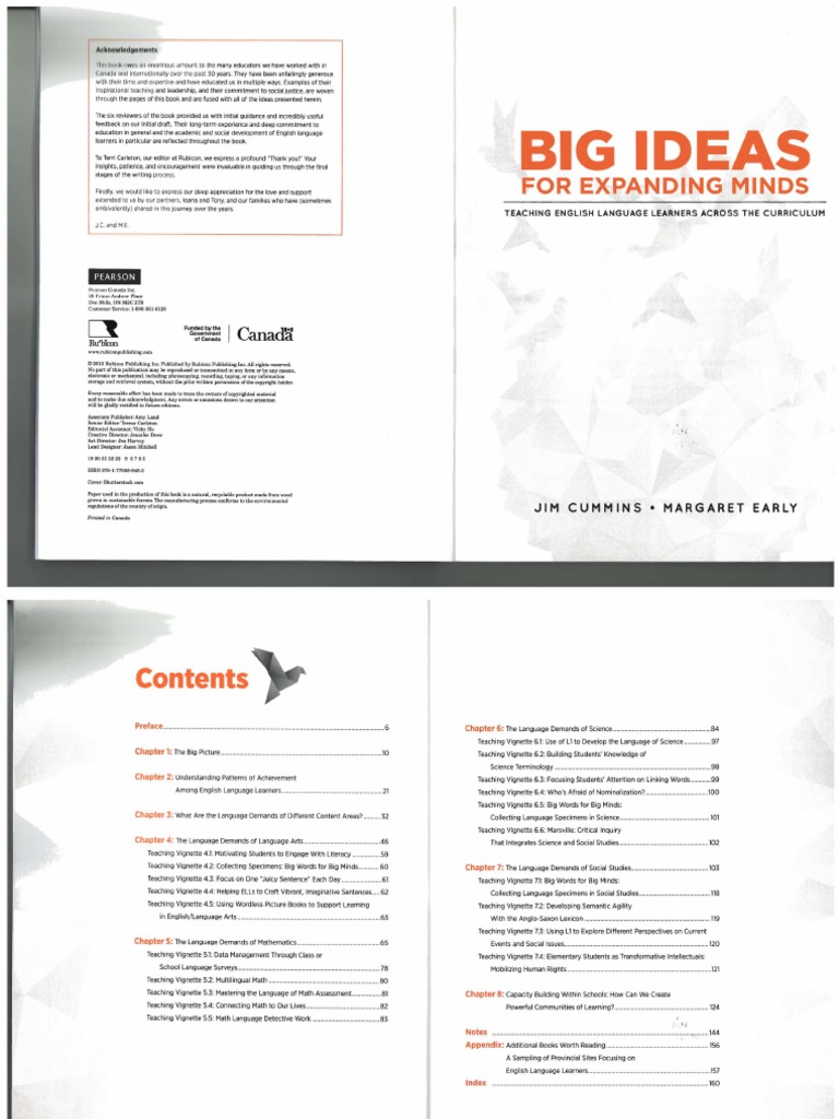 Big Ideas For Expanding Minds Teaching English Language Learners Across ...