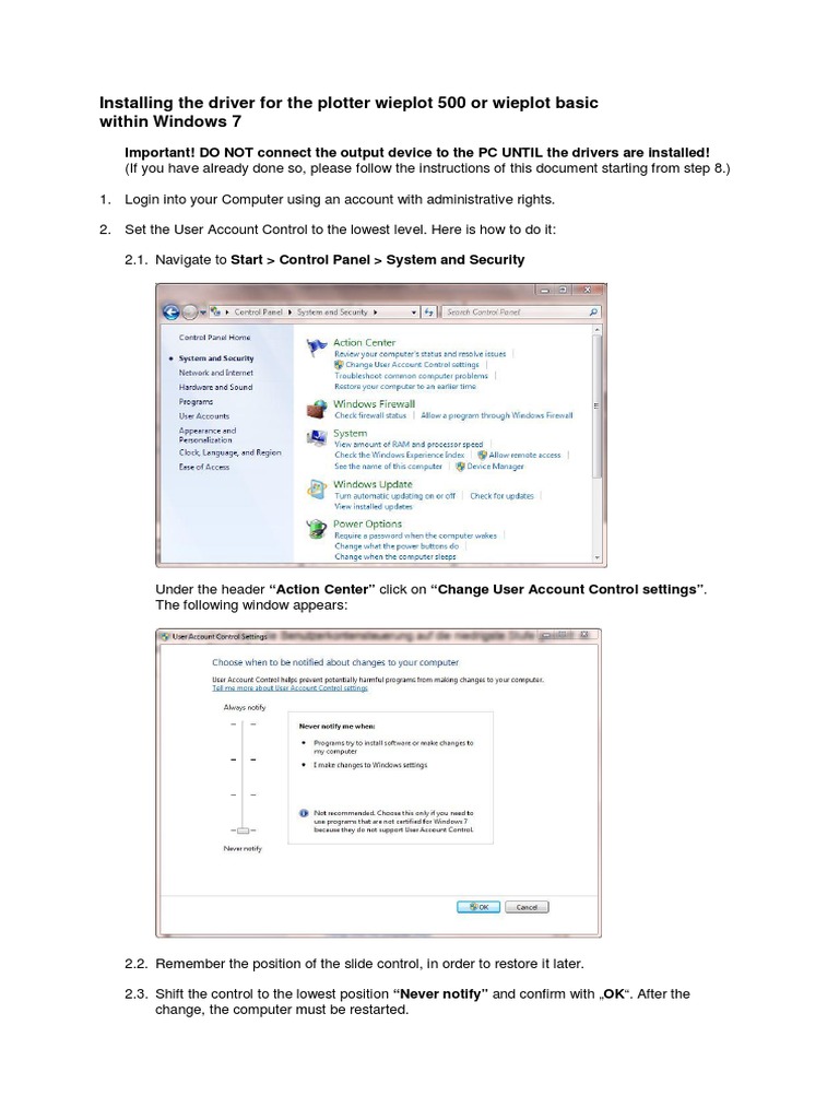 Installing The Plotter Driver in Windows 7 | PDF | Microsoft Windows ...