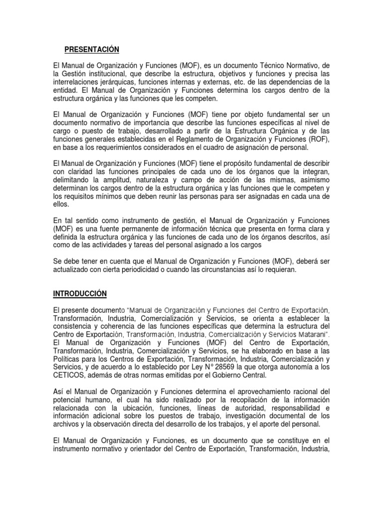 11 Manual de Organizacion y Funciones | PDF | Presupuesto | Contabilidad