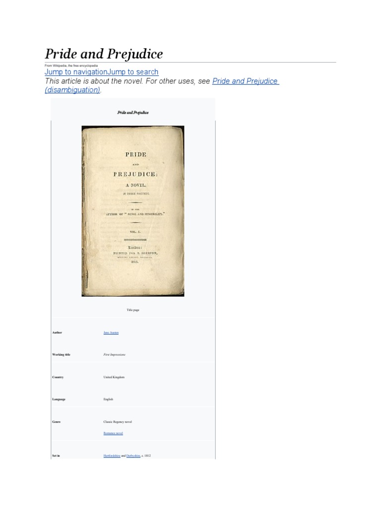Pride and Prejudice | PDF | Pride And Prejudice | Mr. Darcy