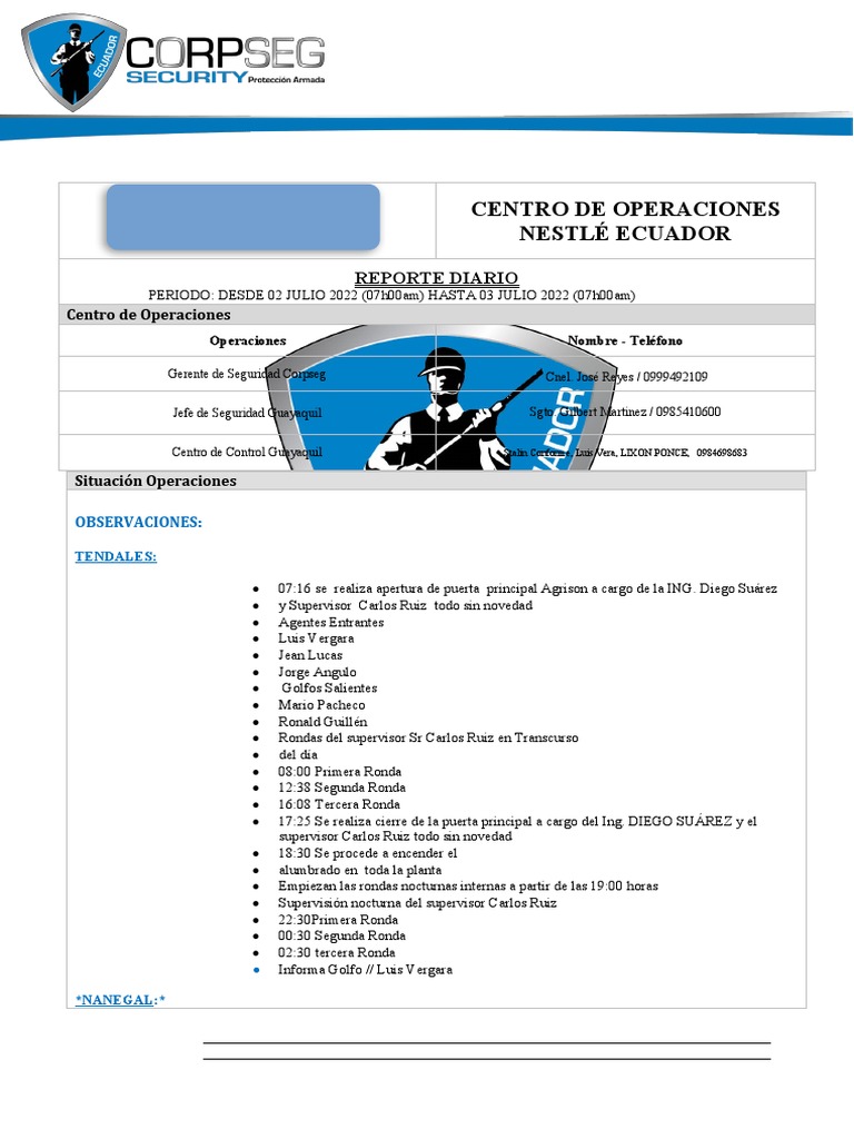 REPORTE DIARIO 02-07-2022 | PDF